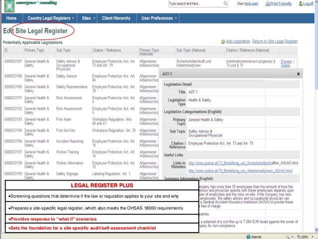 Country Legal Registers - Health and Safety Legal Registers for Offic…
