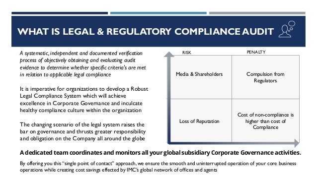 Legal & Regulatory Compliance - Audit Services Legal & Regulatory Compliance - Audit Services