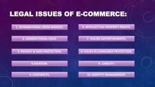 LEGAL REGULATORY ISSUES IN E- COMMERCE.pptx