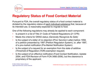 Legal requirements for contact materials | PPT
