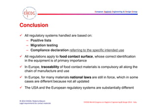 Legal requirements for contact materials | PDF