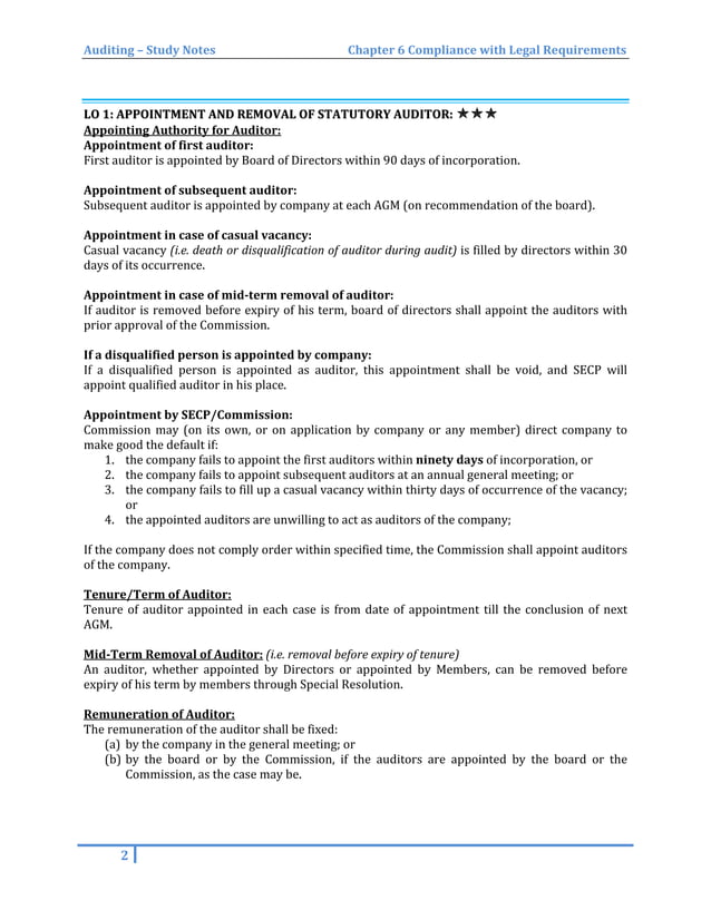 Legal requirements (revised notes and case studies) - COMPLIANCE WITH ...