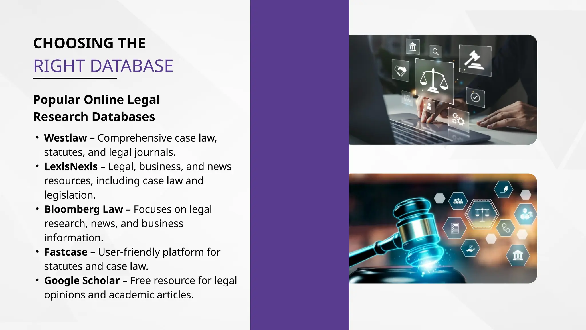 Legal Research: Tips for Using Online Databases Effectively | PPTX ...