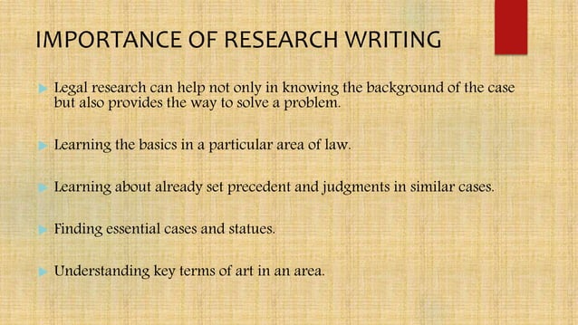 Legal research and article writing | PPTX