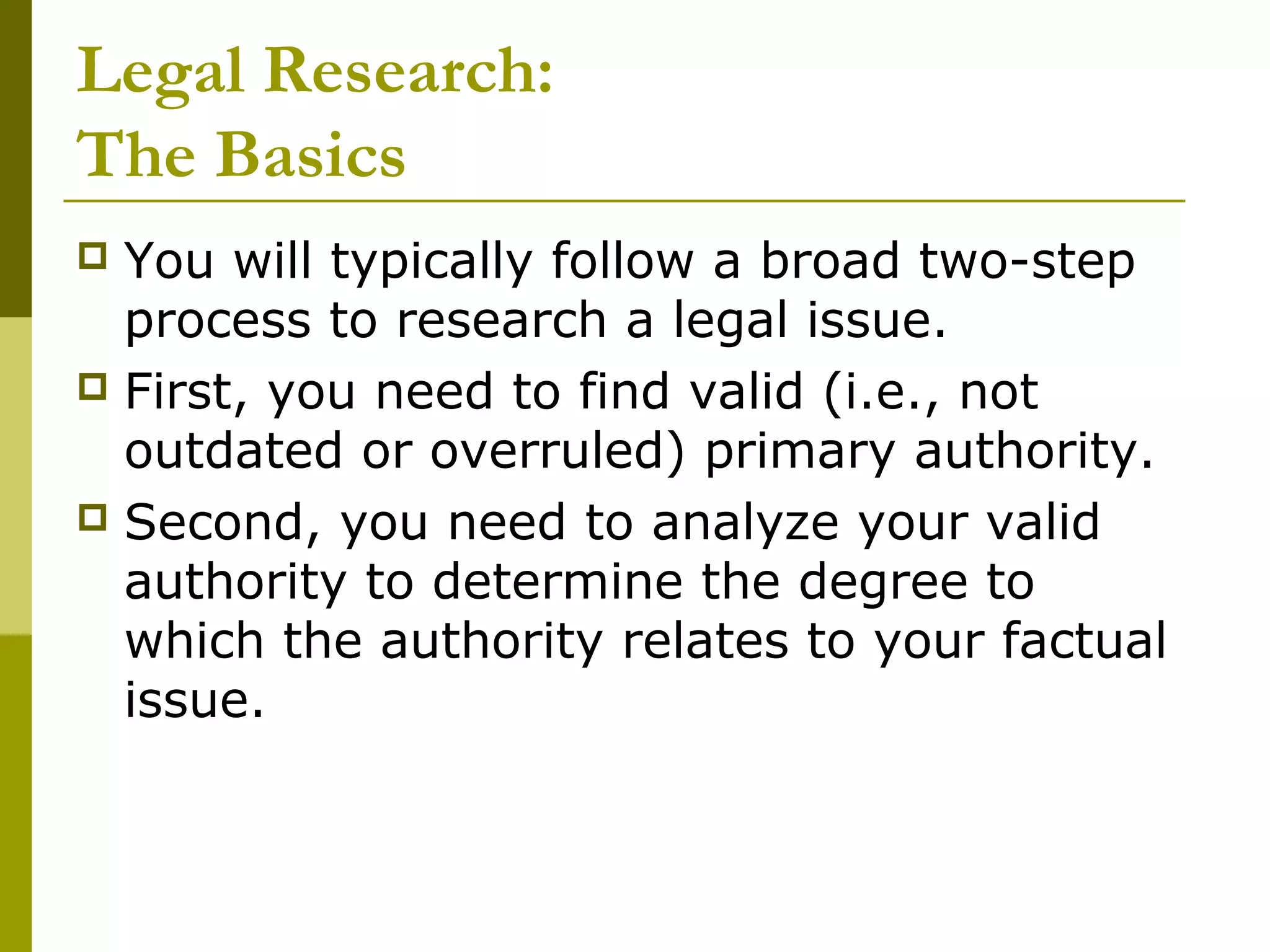 Legal Research | PPT
