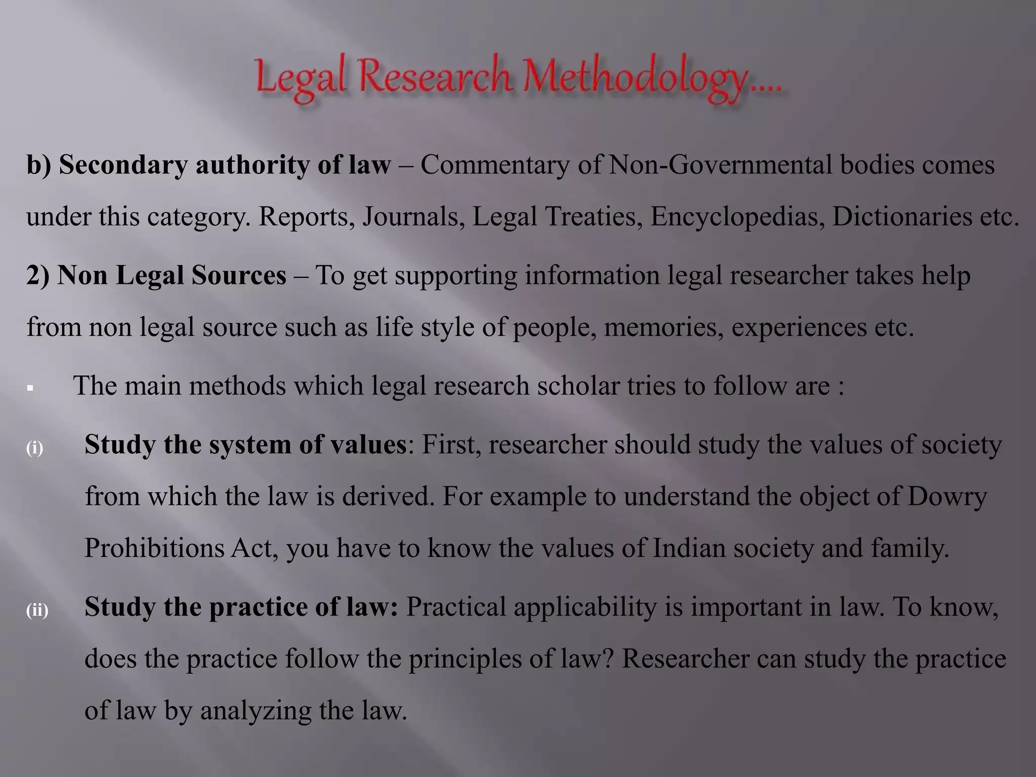 Legal research methodology | PPTX