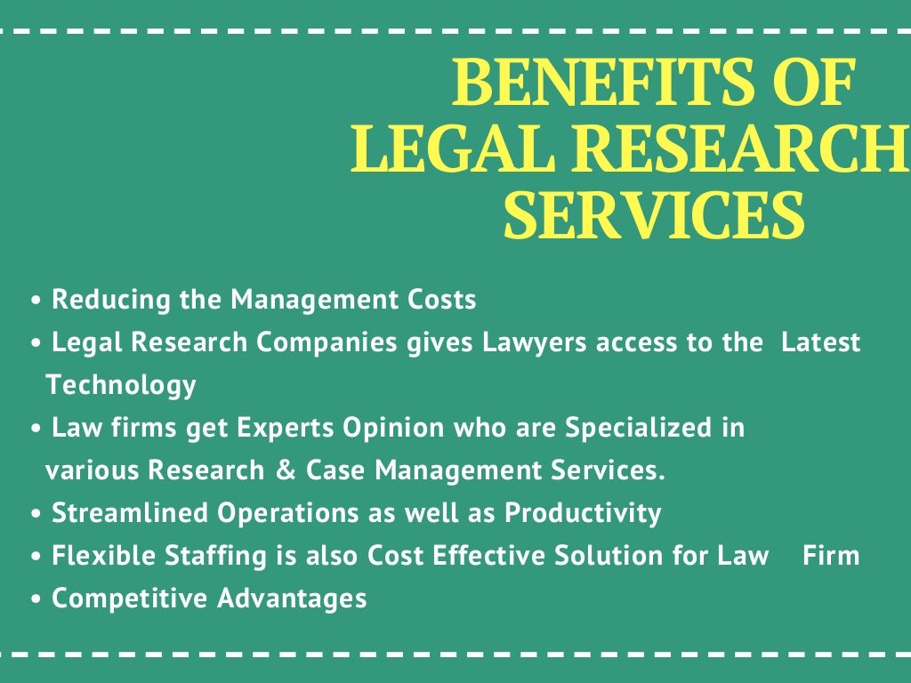 Things Law Firms Should Consider Before Choosing Legal Research Servi…