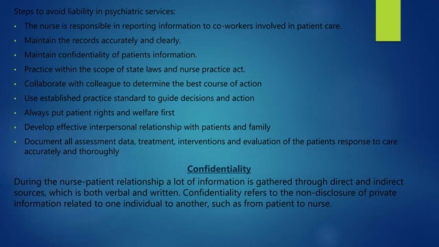 Legal responsibilities of a nurse | PPTX