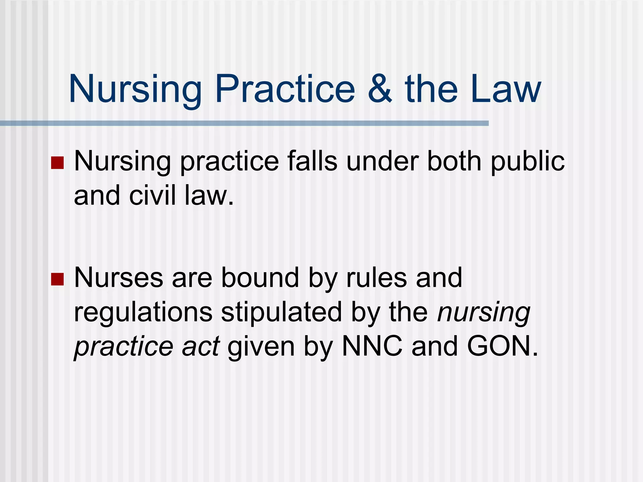 Legal responsibilities of nurses | PDF