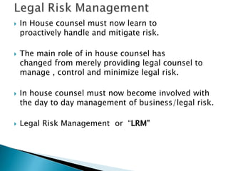 Intro to Legal Risk Management | PPTX