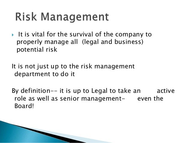 Intro to Legal Risk Management