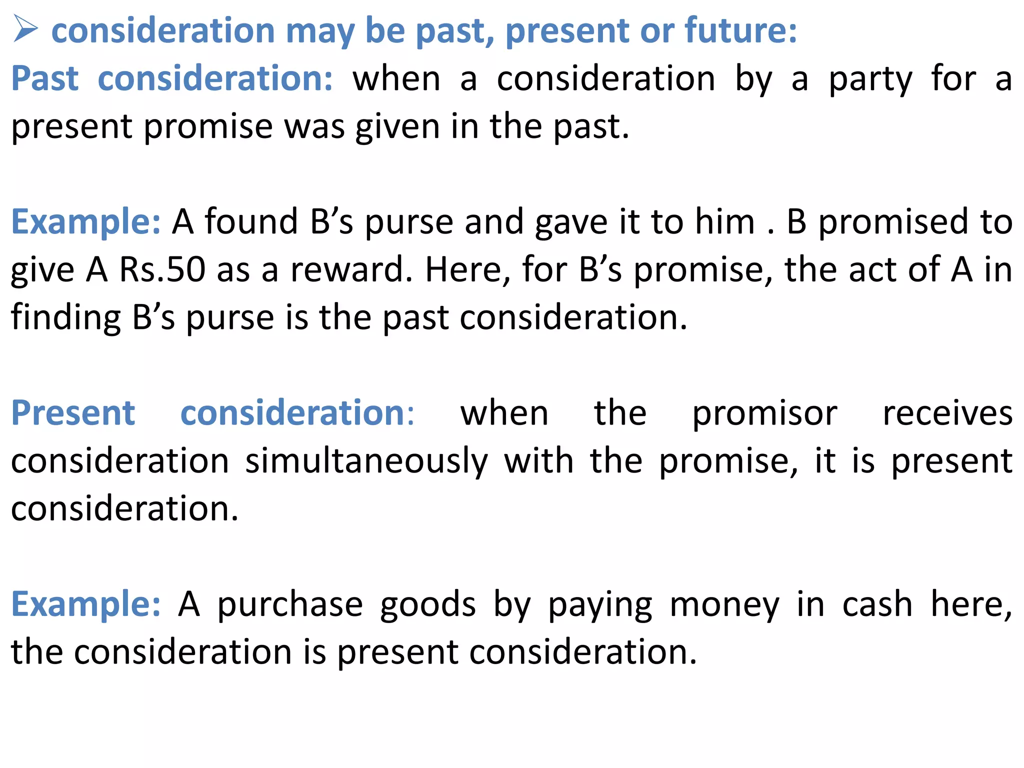 Legal Rules Regarding Consideration | PPTX
