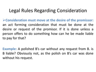 Legal Rules Regarding Consideration | PPTX