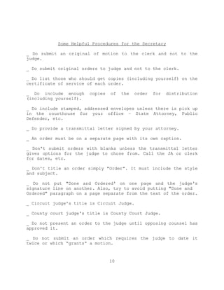 Legal Secretary Handbook | PDF