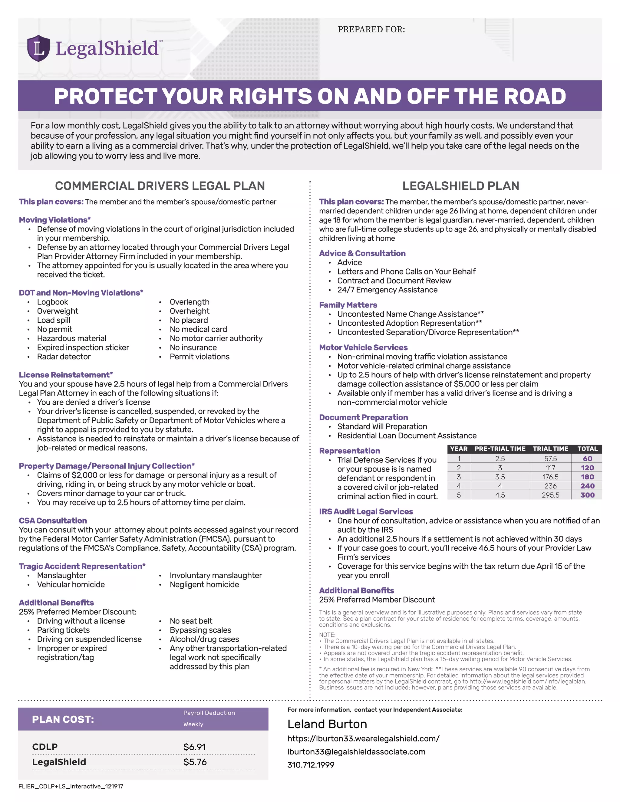 LegalShield Commercial Drivers and Personal Legal Plans | PDF