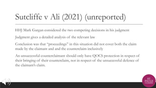 QOCS and the Counterclaimant - Legal Shorts | PPT