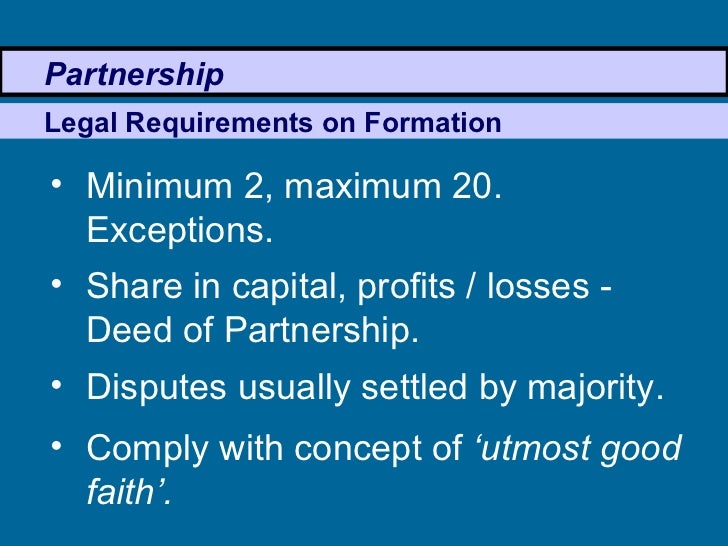 Legal structure of businesses