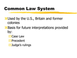 The Legal system | PPTX