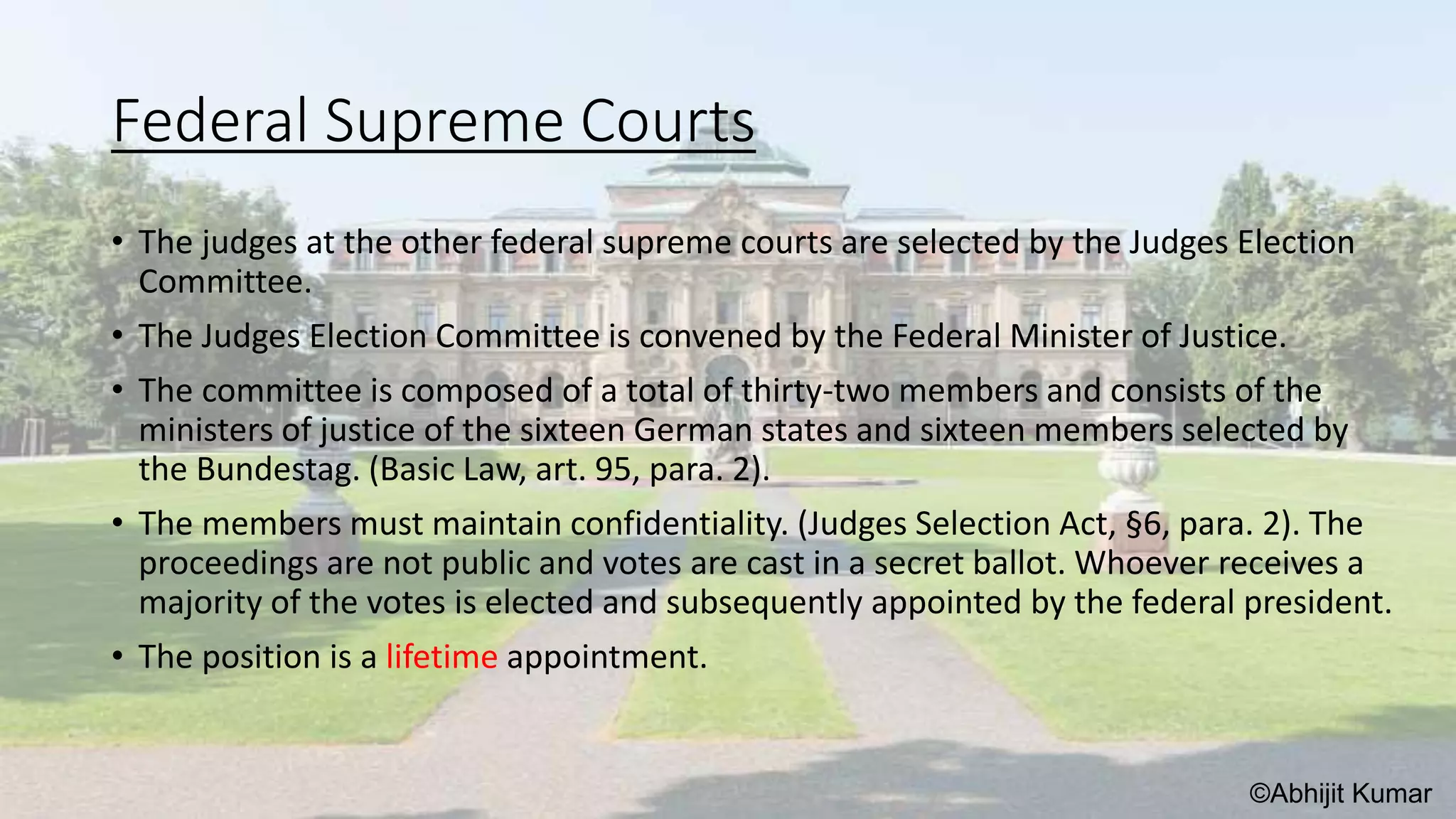 German Legal system by abhijit kumar | PPTX
