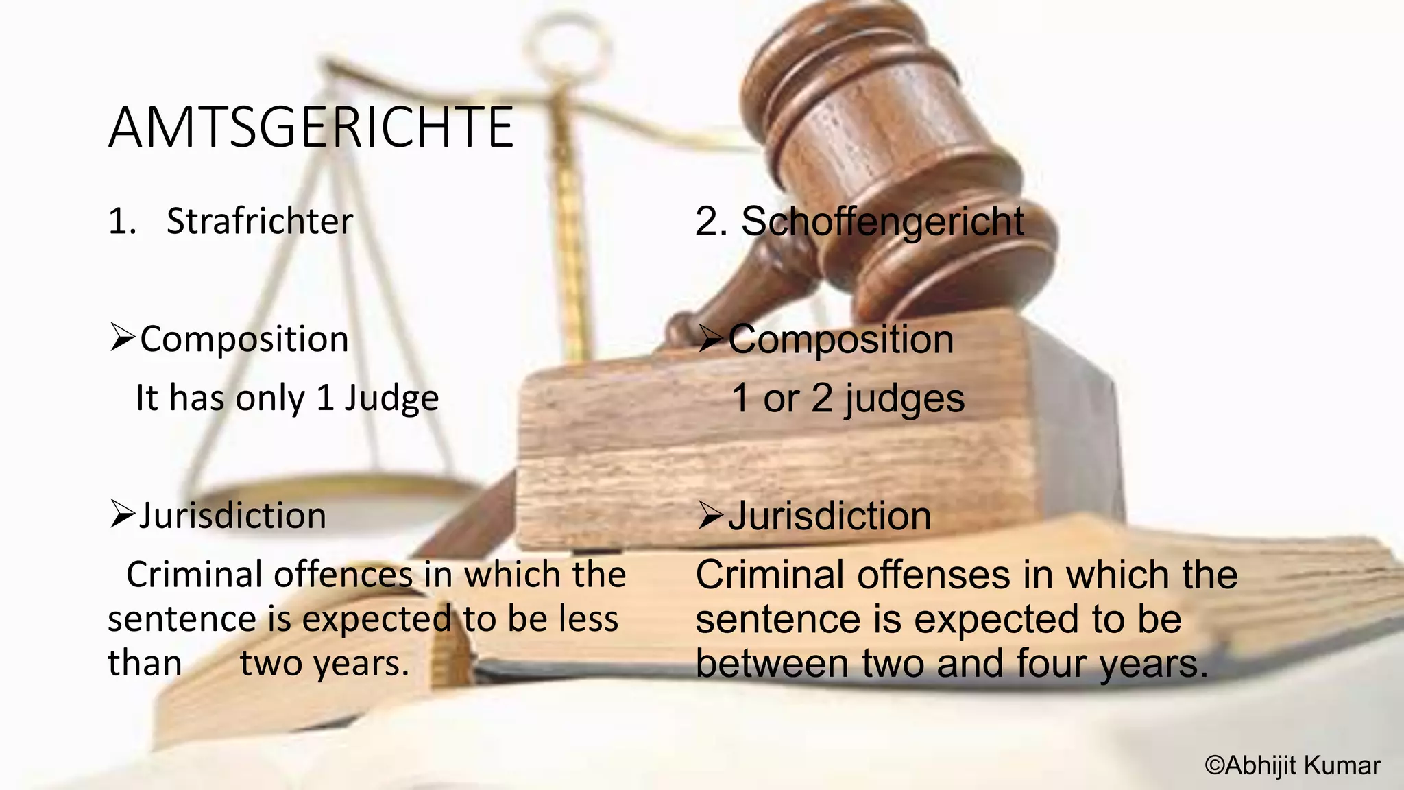 German Legal system by abhijit kumar | PPTX