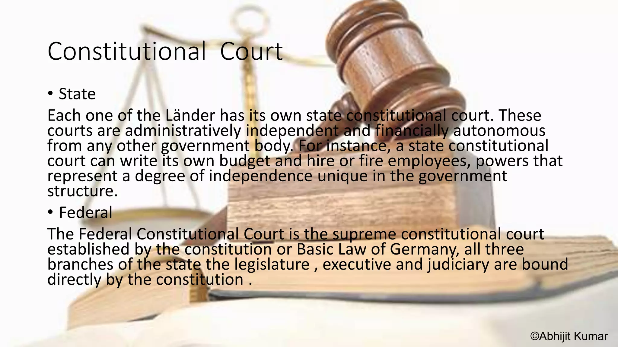 German Legal system by abhijit kumar | PPTX
