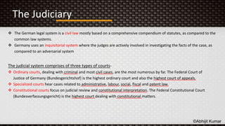 German Legal system by abhijit kumar | PPTX