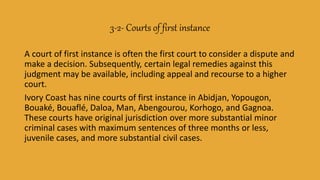 Legal System of Ivory Coast | PPTX