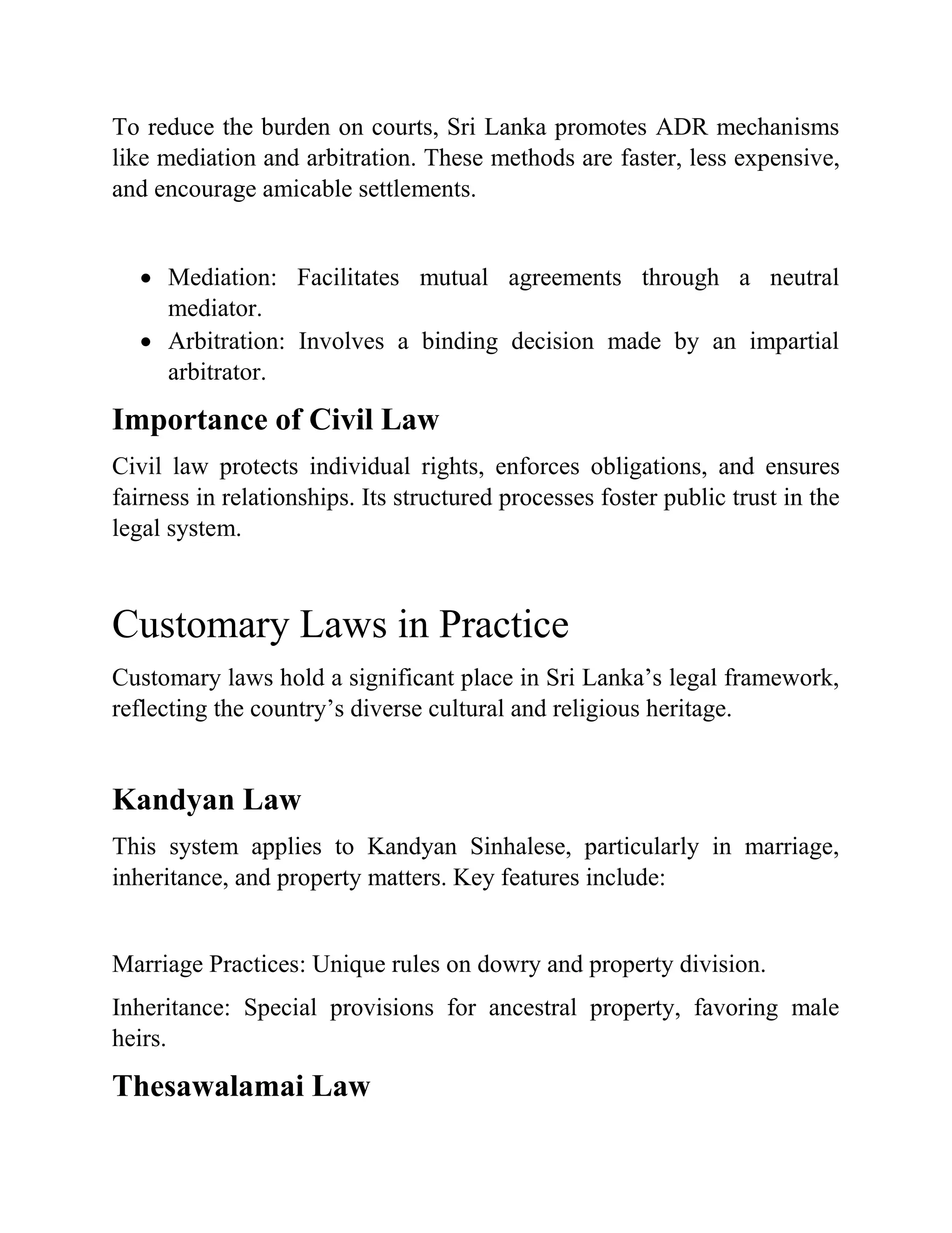 Legal System of Sri Lanka and Types of Law | PDF