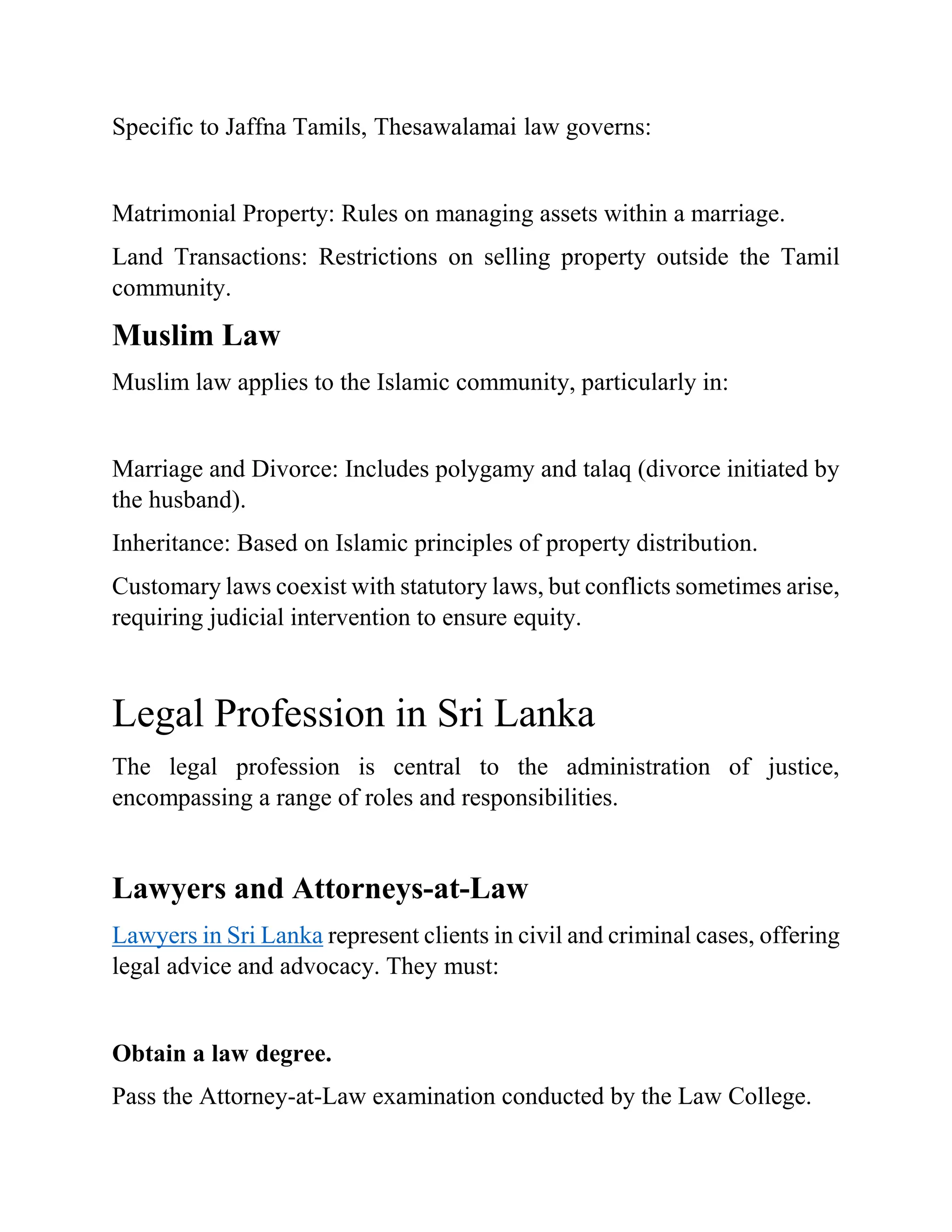 Legal System of Sri Lanka and Types of Law | PDF