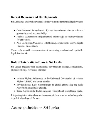 Legal System of Sri Lanka and Types of Law | PDF