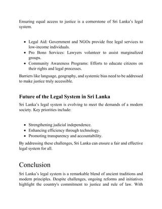 Legal System of Sri Lanka and Types of Law | PDF