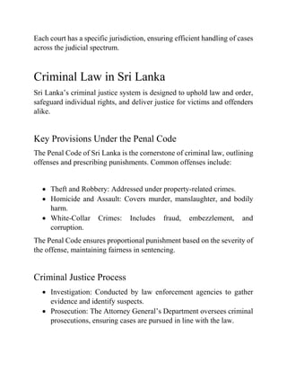 Legal System of Sri Lanka and Types of Law | PDF