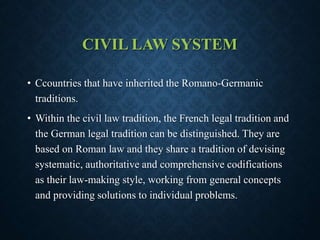 Introduction to global legal systems-Legal systems of_the_world | PPTX