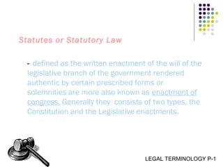 Legal Terminologies P 1 boa | PPT