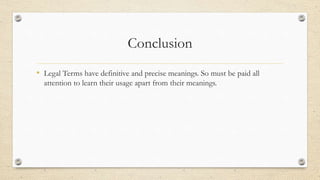 Legal terminology | PPTX