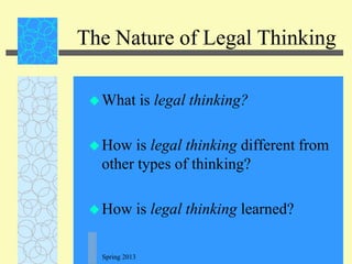 Legal Thinking 2013 | PPTX