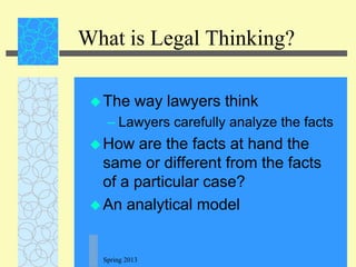 Legal Thinking 2013 | PPTX