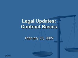Legal Updates Contract Basics | PPT