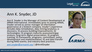 ARMA's Information Governance Implementation Model (IGIM): The Way ...