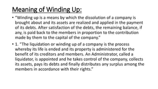 Legal winding up with ibc and csr | PPTX