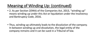 Legal winding up with ibc and csr | PPTX