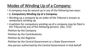 Legal winding up with ibc and csr | PPTX