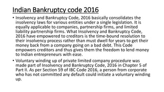 Legal winding up with ibc and csr | PPTX | Bankruptcy | Business ...