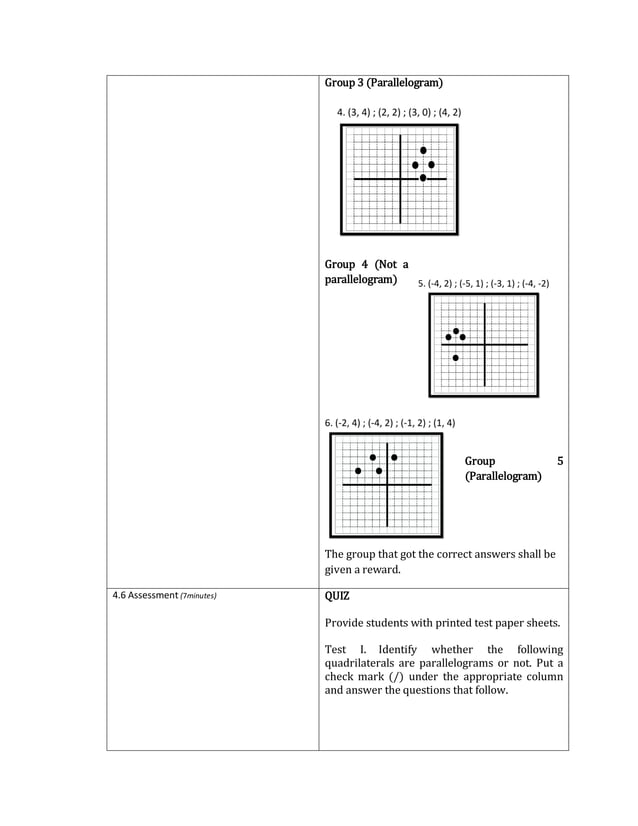 Detailed Lesson Plan in Grade 9 Math -Quadrilaterals | PDF