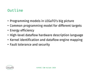 LEGaTO: Software Stack Programming Models | PPT