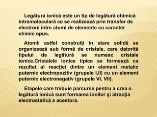 Legatura ionica clasa 7a | PPT