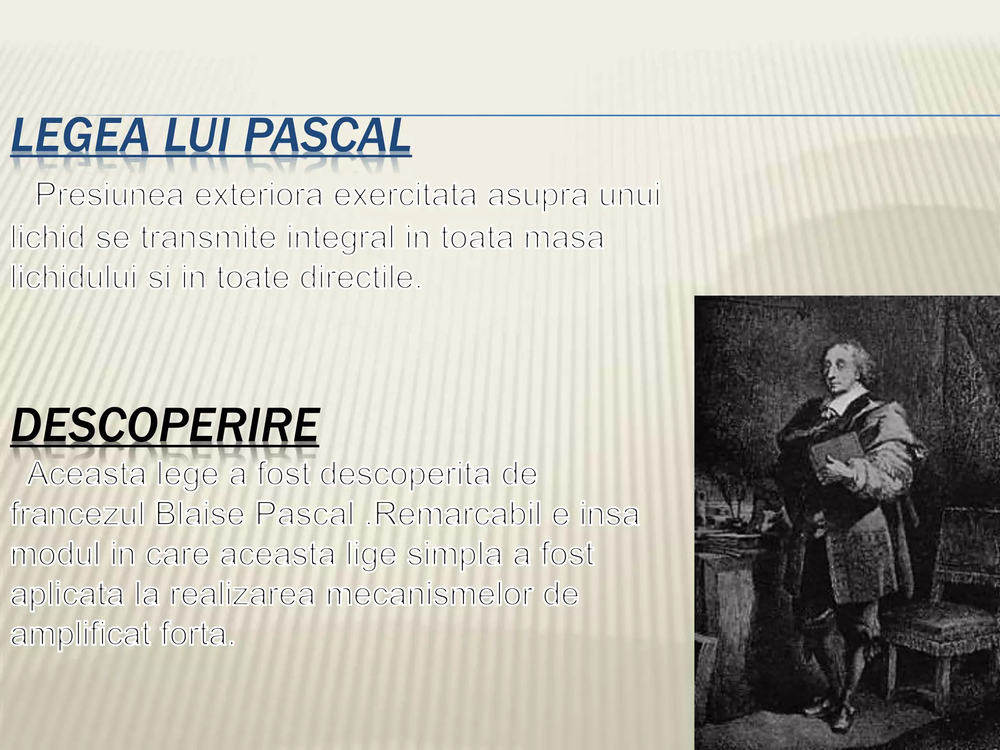 Legea lui pascal | PPTX