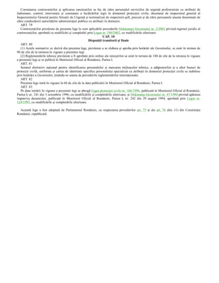 Legea nr 481 din 2004 privind protectia civila | PDF