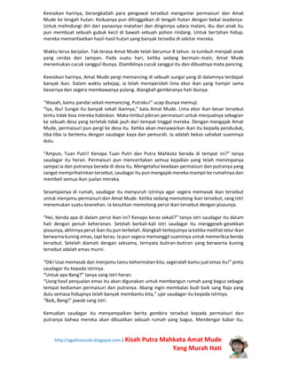 Legenda aceh kisah putra mahkota amat mude yang murah hati | PDF