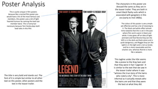 Legend Trailer and Poster Analysis | PPT